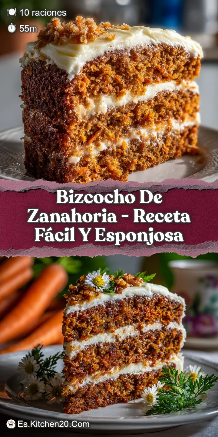 Bizcocho de Zanahoria Casero en 55 Minutos