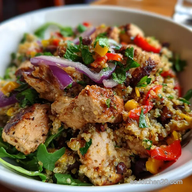 Comida Sana: Bol de Quinoa y Pollo Mediterráneo-Latino